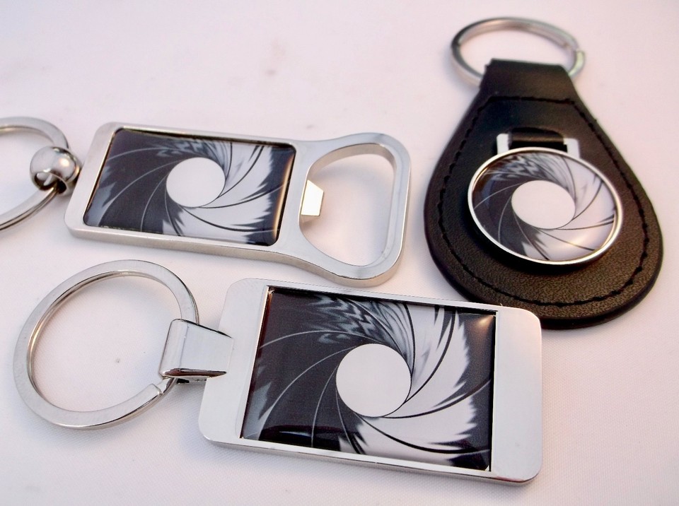 JAMES BOND GUN BARREL GUNBARREL 007 KEY FOB KEYRING BOTTLE OPENER ...