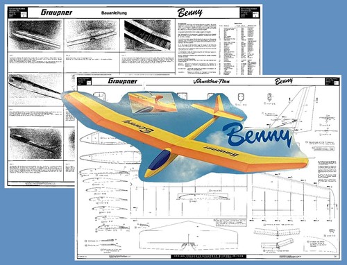 Graupner Model Airplane Plans (RC): BENNY 59" Wingspan Sailplane | eBay