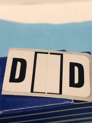 FILING STICKER LETTER D Code file folder labels in box -500 labels per ...