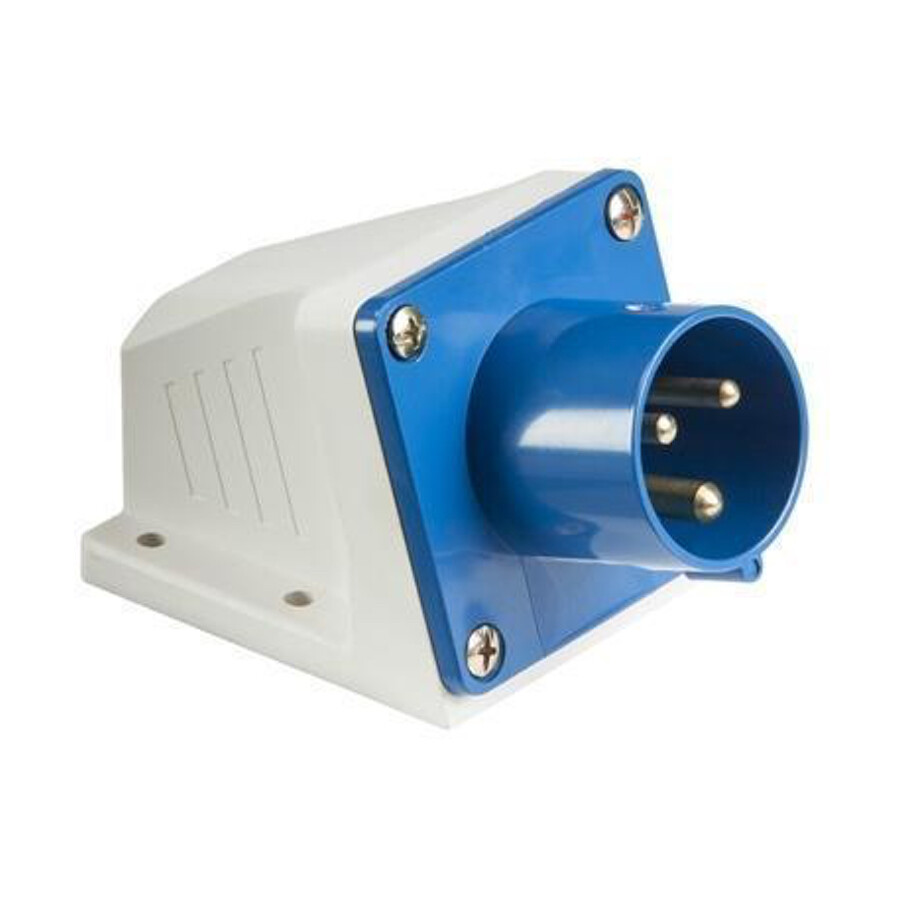240V 16A 3Pin Blue Industrial Plug & Sockets IP44 Camping, Caravan ...