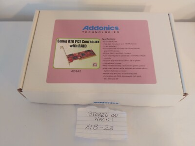 ADSA2 Addonics Serial ATA RAID Controller Up to 150MBps 2 x 7-pin SATA ...