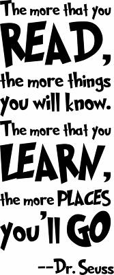 Dr Seuss Quote The More That You Read The More Things You Will Know ...