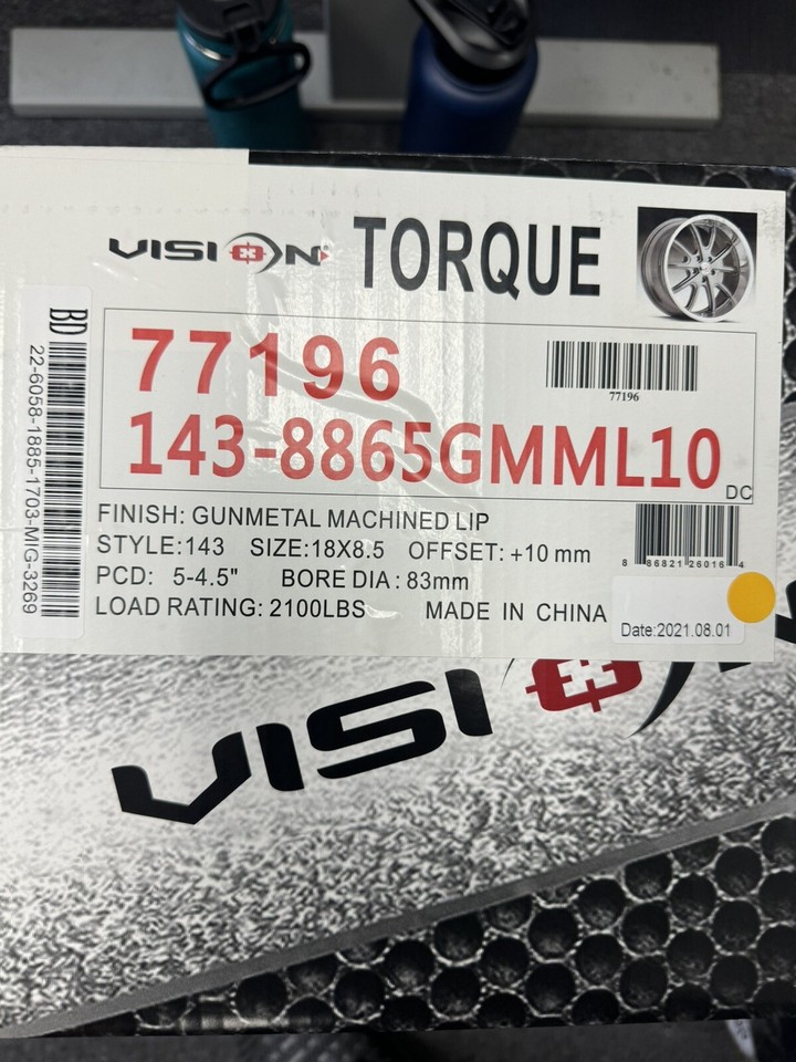(Set of 4) Staggered Vision 143 Torque 18" 5x5" +10mm Gunmetal Wheels ...