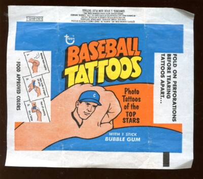 1971 Topps Baseball Tattoos Wax Wrapper | eBay