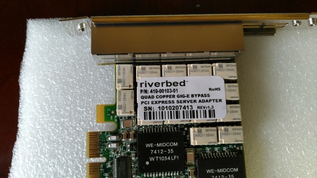 Riverbed 410-00103-01 Quad Copper Gig-e Bypass PCI NIC Card Je201510968 ...