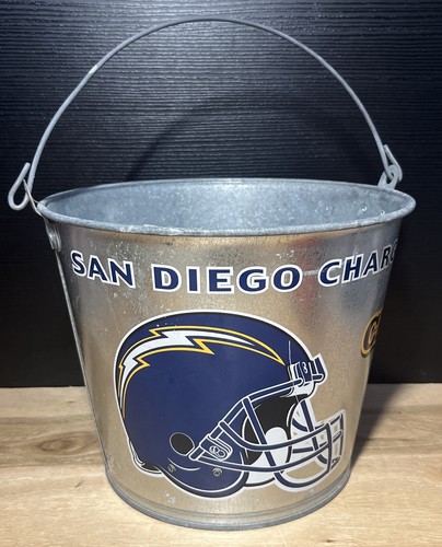 Vintage NFL San Diego Chargers Ice Bucket Galvanized Metal USA Helmet ...