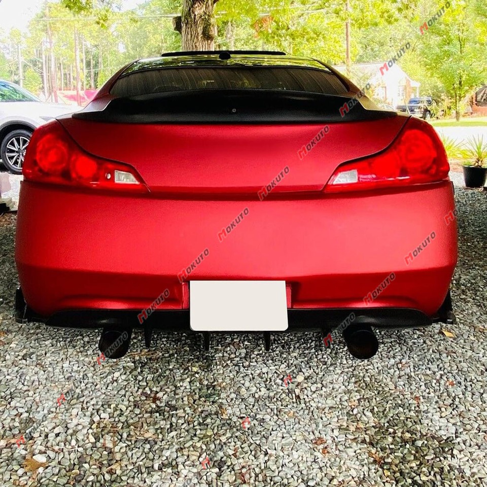 Glossy Black Rear Bumper Splitter Canard for 2007-15 INFINITI G35 G25 ...