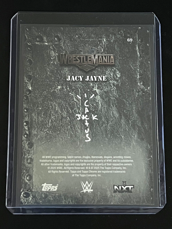 2025 Topps Chrome WWE Cactus Jack JACY JANE Orange RayWave Refractor ...