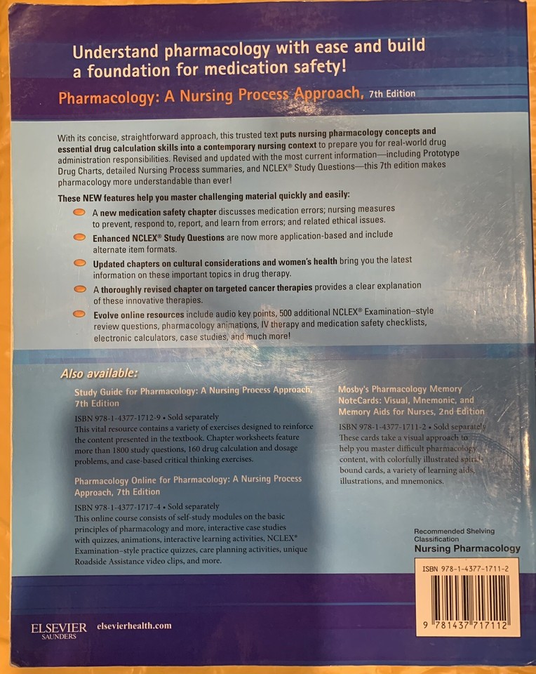 Pharmacology : A Nursing Process Approach by Evelyn R. Hayes, Joyce ...
