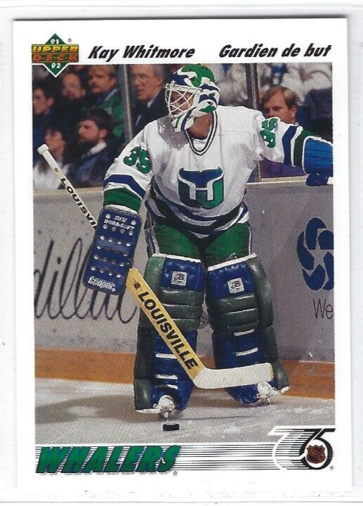 1991-92 Upper Deck FRENCH #291 Kay Whitmore (goalie) | eBay