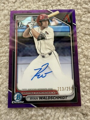 2024 Bowman Draft Prospect Ryan Waldschmidt Purple Auto /250 | eBay