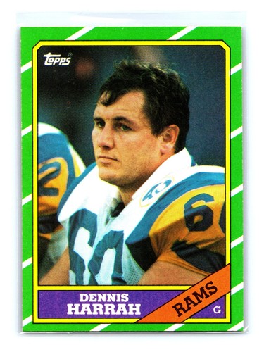 1986 Topps Football #84 Dennis Harrah Los Angeles Rams | eBay