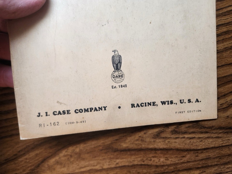 Vintage Original Operators Manual Case Eagle Hitch & Hydraulic System ...