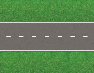 HO Scale Roads Model Train Scenery Sheets Passing Dash White Rural ...