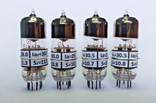 6N6P / 6N6 / 6H6P / 6Н6П MATCHED QUAD (4pcs) TUBES / VALVES / RÖHRE NOS ...