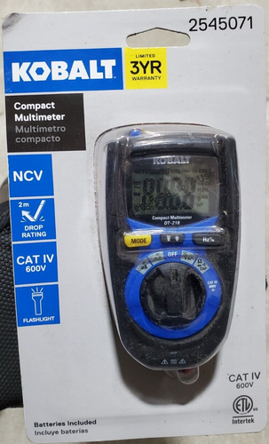 *NEW* Kobalt Compact Multimeter Cat IV 600v NCV Tester w/Flashlight ...