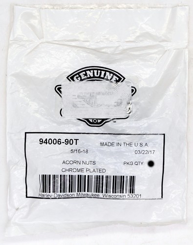 Genuine Harley-Davidson Acorn Nut Part Number - 94006-90T | eBay