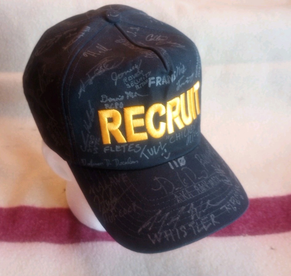 Signed US Navy Recruit Cap Basic Training Company 110 RTC Great Lakes ...