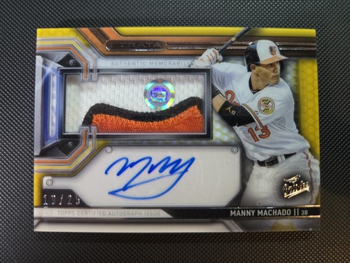 2016 Topps Strata Clearly Authentic Gold /25 MANNY MACHADO Patch ...