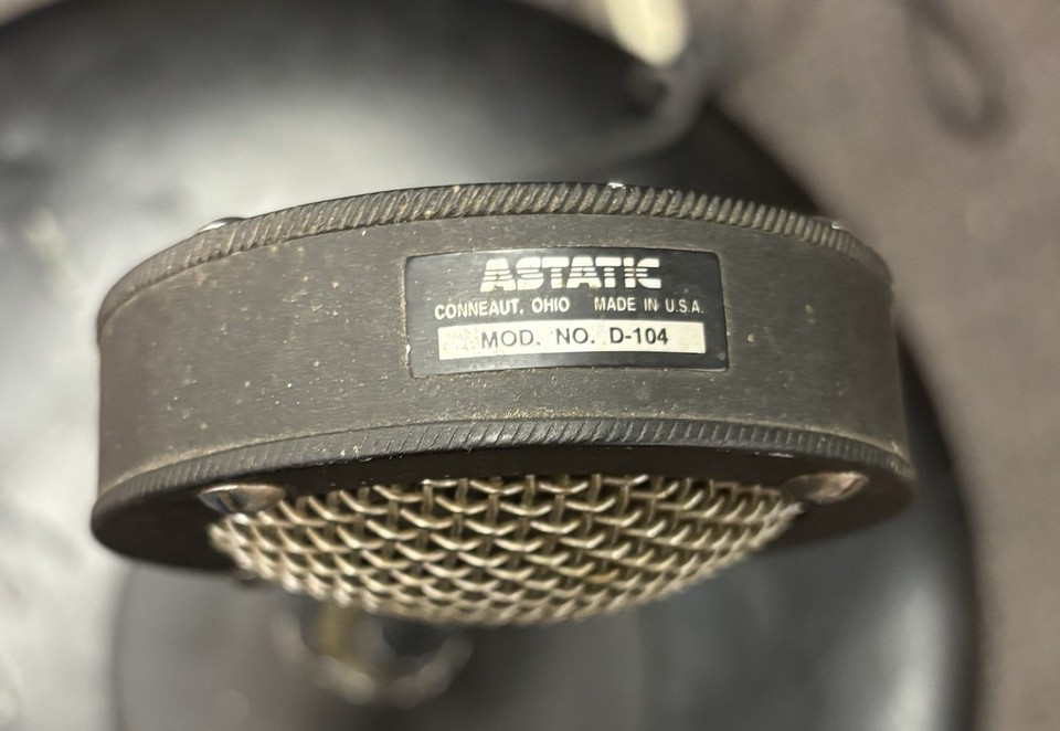 ASTATIC D-104 BLACK/CHROME MIC 5-Pin, Works | eBay