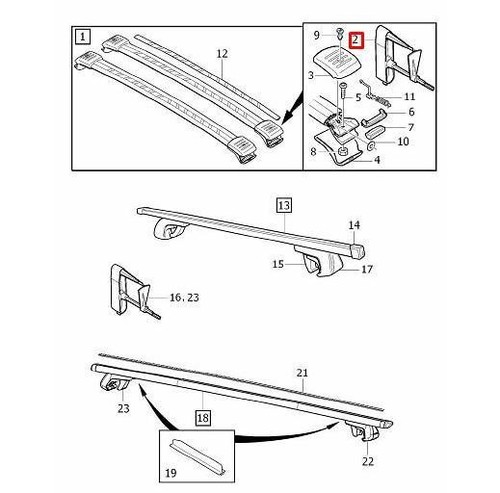 VOLVO XC90 MK1 Roof Load Retainer Tool Genuine 9484412 | eBay