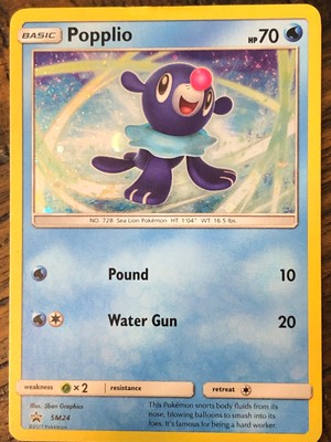 2017 Sun & Moon Promos Popplio SM24 Cosmos Holo Pokemon Card | eBay