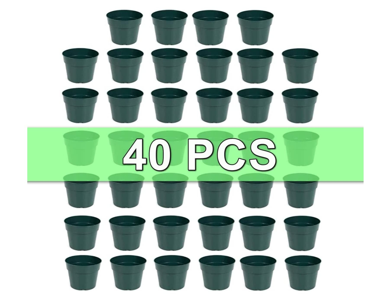 40 Pack 4 Inch Plastic Nursery Pots With Mesh Pad Thick Sturdy Plastic ...