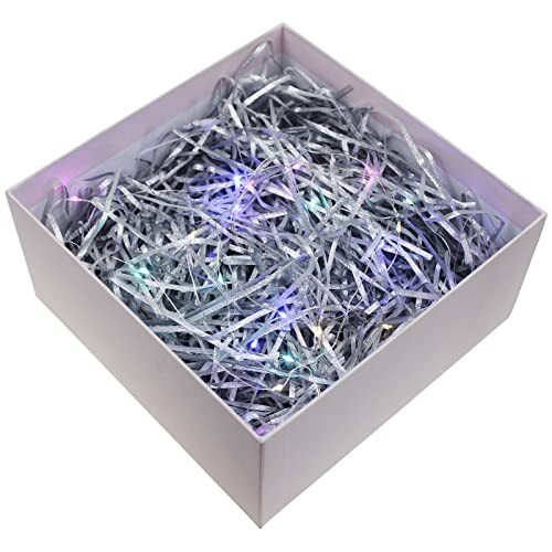 300 Grams Glitter Raffia Paper Shreds Decorative Shiny Strands Shredded ...