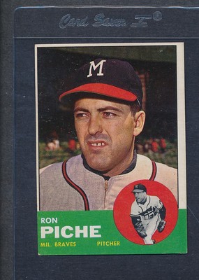 1963 Topps #179 Ron Piche Braves EX *1235 | eBay