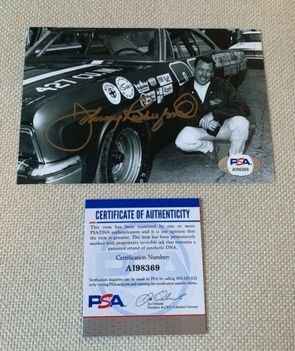 1966 NASCAR GREAT JOHNNY RUTHERFORD AUTOGRAPH 4x6 PORTRAIT PHOTO PSA ...