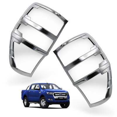 Chrome Tail Lamp Rear Light Cover Trim For Ford Ranger MK2 T6 Wildtrak ...