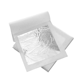SIM GOLD LEAF Lot 10 Feuilles d'argent Pur 100%, 60 X 60 mm Feuille ...
