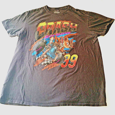 Crash Bandicoot Adult Large T-Shirt- Crash Team Racing 99 Color Splash ...