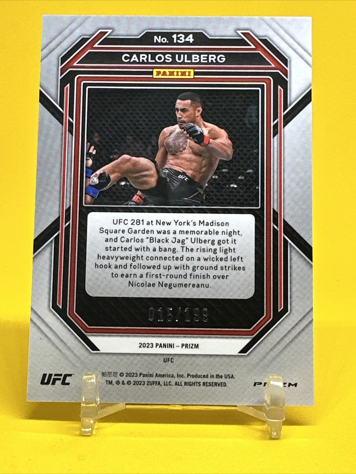 2023 Panini Prizm UFC #134 Carlos Ulberg Red Rookie RC 15/199🔥 | eBay