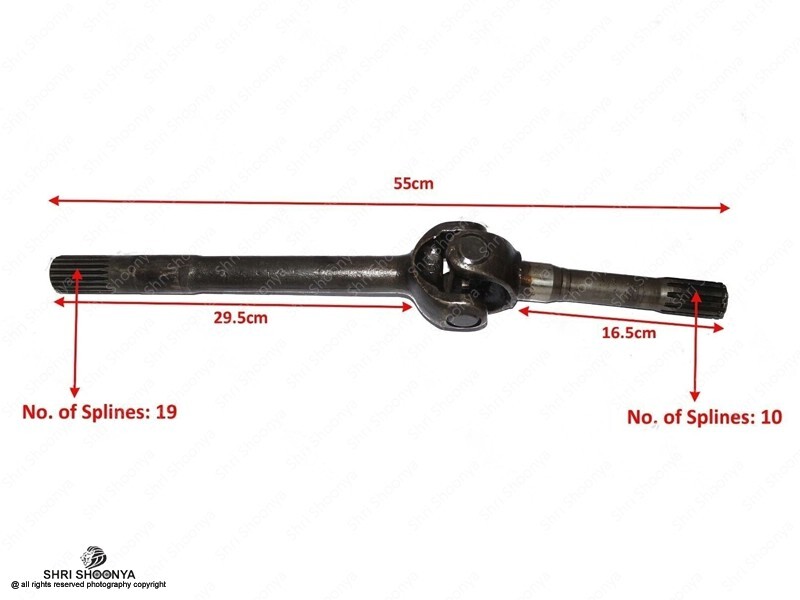 FRONT AXLE SHAFT ASSEMBLY FOR PASSENGER SIDE -RH FITS 41-71 CJ/MB/GPW ...