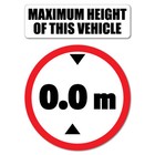 Custom Maximum Height Of This Vehicle CAB HGV Sticker Decal Car Vehicle ...