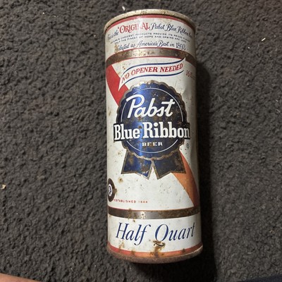 Pabst Blue Ribbon Zip Top Beer Can Half Quart Pabst Brewing Co ...
