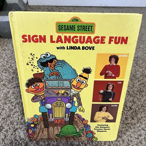 Vintage 1980 Sesame Street Sign Language Fun with Linda Bove HC Jim ...