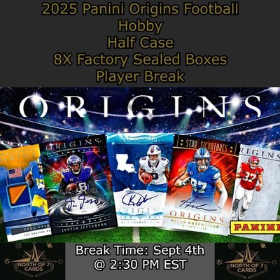 Justin Herbert - 2025 Panini Origins Football Hobby 8X Box Player BREAK ...