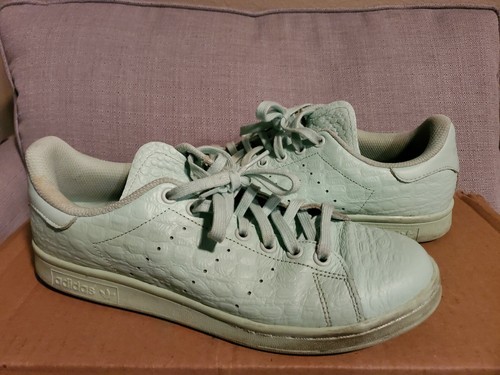 ADIDAS Stan Smith Teal Sz 9 Women Croc-Embossed Sneakers | eBay