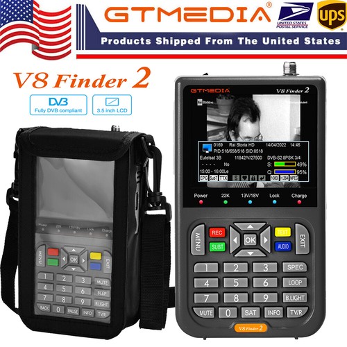 V8 Digital FTA DVB-S/S2/S2X Satellite TV Signal Finder Meter 1080P HD ...