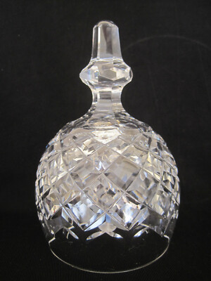 Vintage Rare Heavy Diamond Pattern Cut Crystal Clear Glass Dinner Hand ...