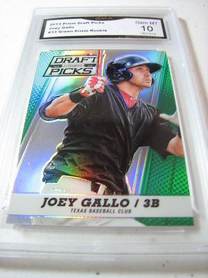 JOEY GALLO RANGERS 2013 PRIZM DRAFT PICKS GREEN PRIZM # 33 ROOKIE RC ...