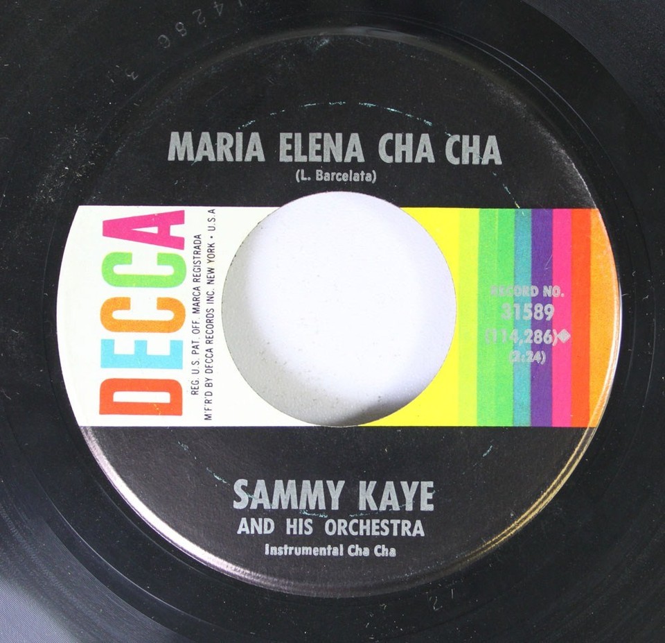 Rock 45 Sammy Kaye And His Orchestra - Charade / Maria Elena Cha Cha On ...