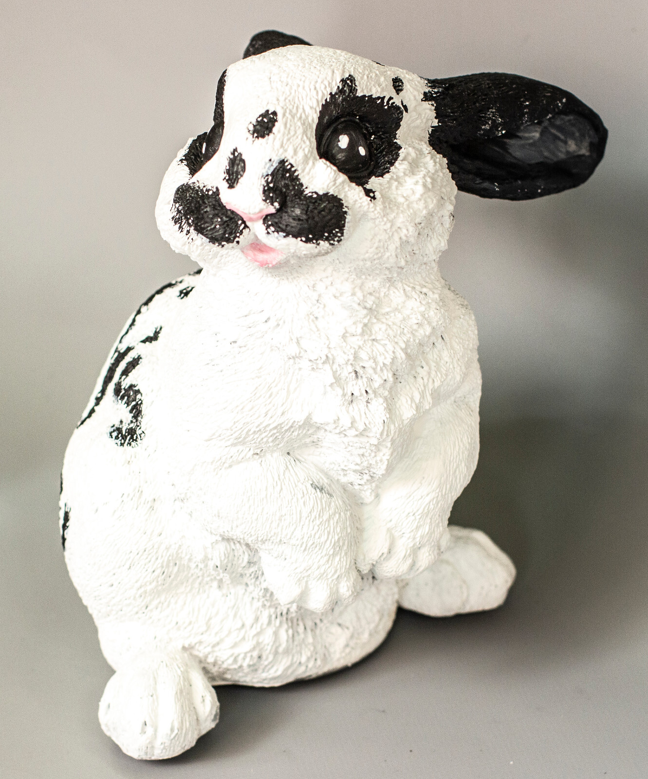 White Black Rabbit Urn Pet Ashes Bunny Statue Memorial Realistic Custom ...