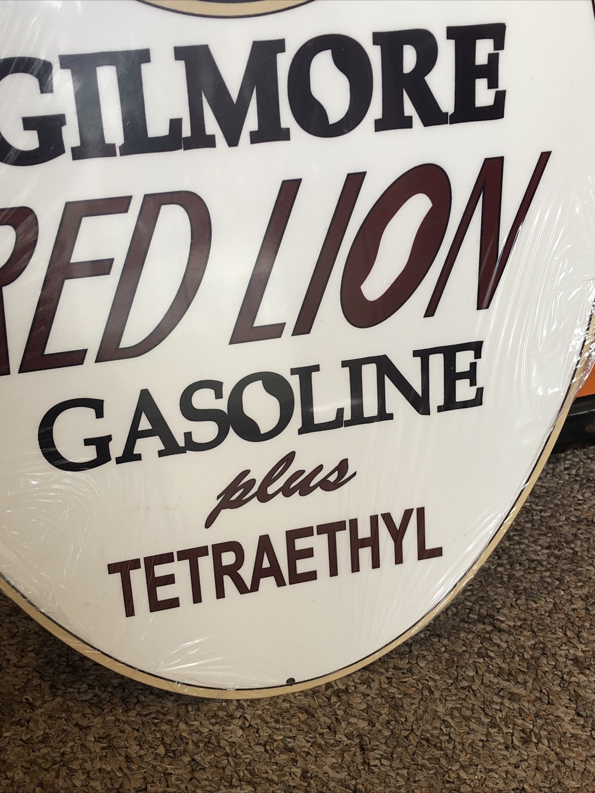 Gilmore Red Lion Gasoline Repro Oval Metal Sign | eBay