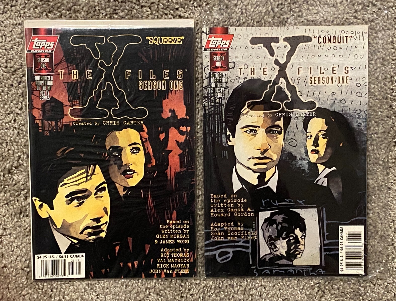 The X-Files Season One Topps Comics Lot ("Conduit" and "Squeeze") | eBay