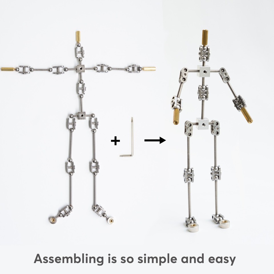 DIY Stainless Steel Human ARMATURE KIT for Studio Stop-Motion Animation ...