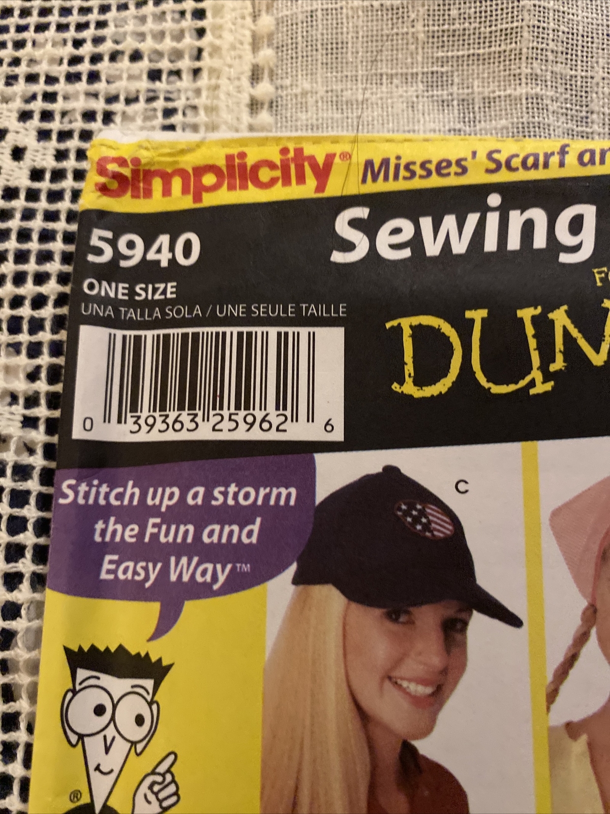 Simplicity 5940 Misses' Hats and Scarfs Sizes S, M, L Sewing Pattern ...