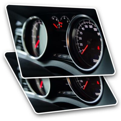 2 x Rectangle Stickers 10 cm - Automobile Dashboard Car Driving #16876 ...